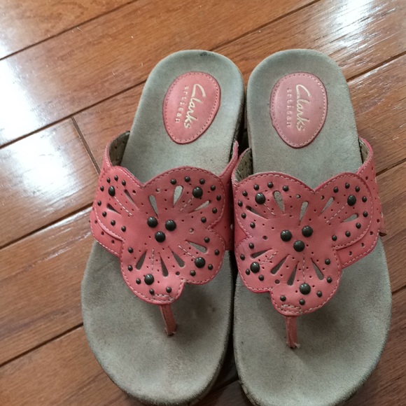 Clarks | Shoes | Clarks Artisan Pink Leather Sandal | Poshmark